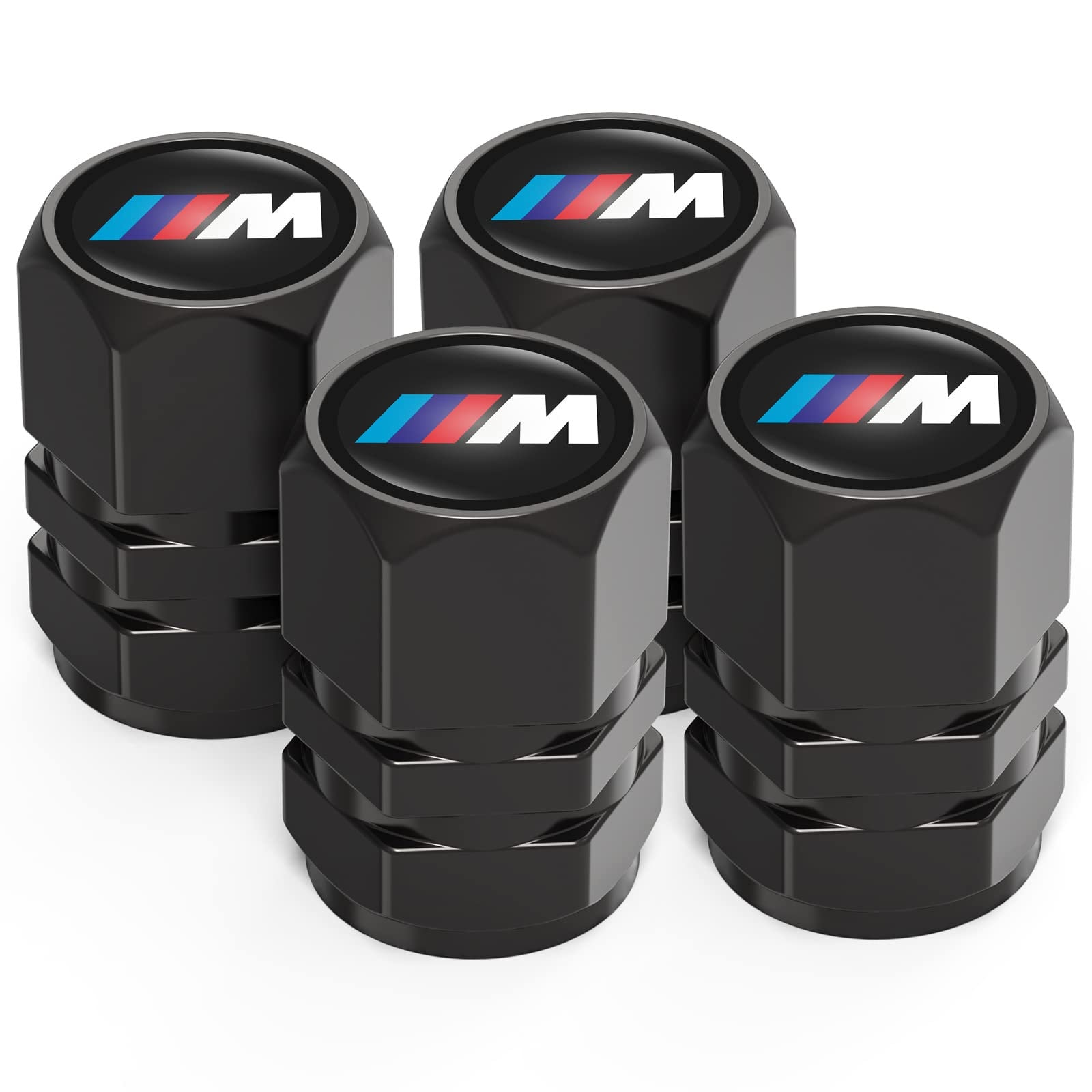 4 X BMW M SPORT Black Tyre Valve Caps Suitable for BMW M Series ...