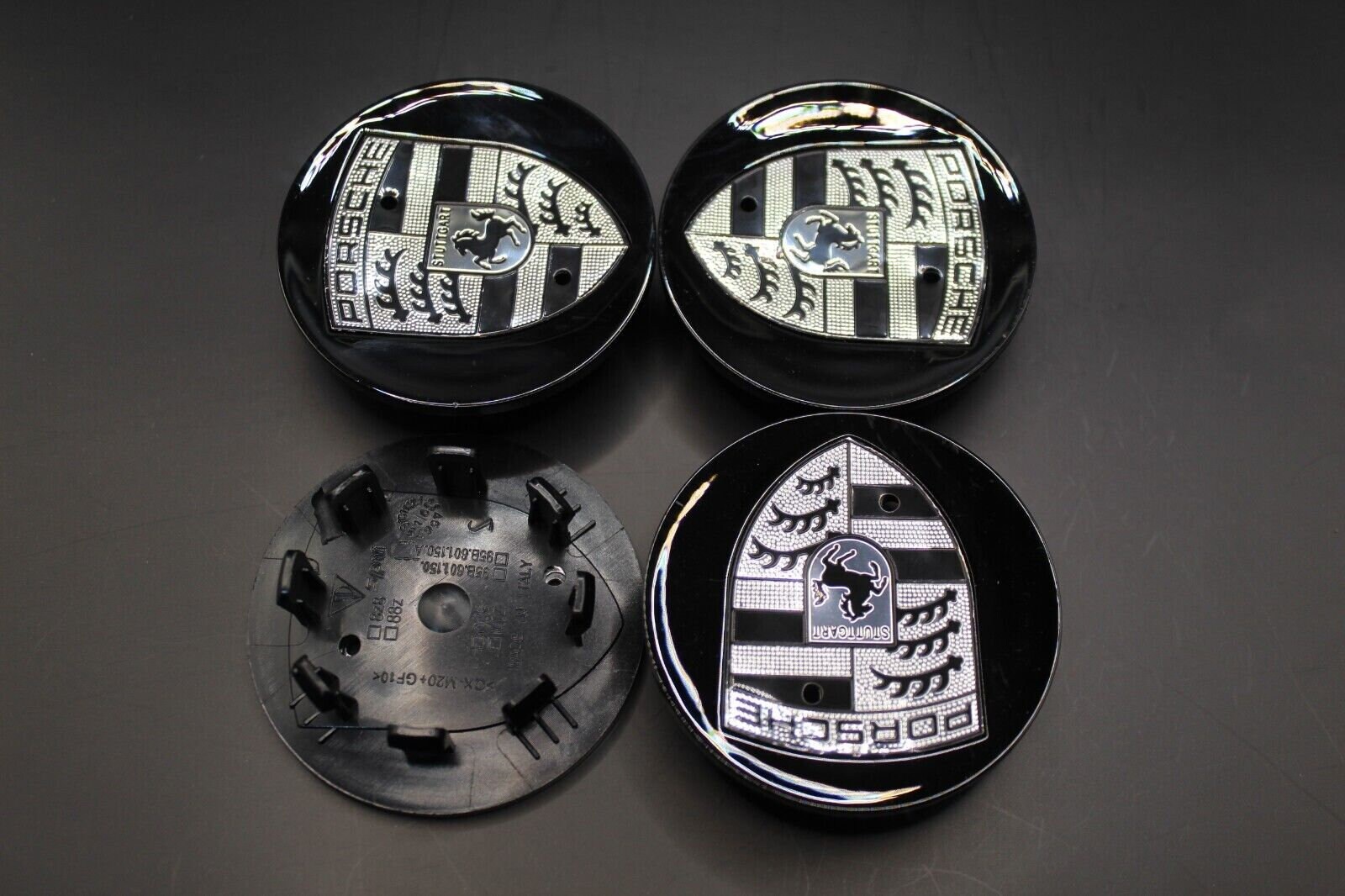4 X Porsche Wheel Centre Caps 76mm Black Please Make Sure You Choose Right Size Before Your Order Etsy