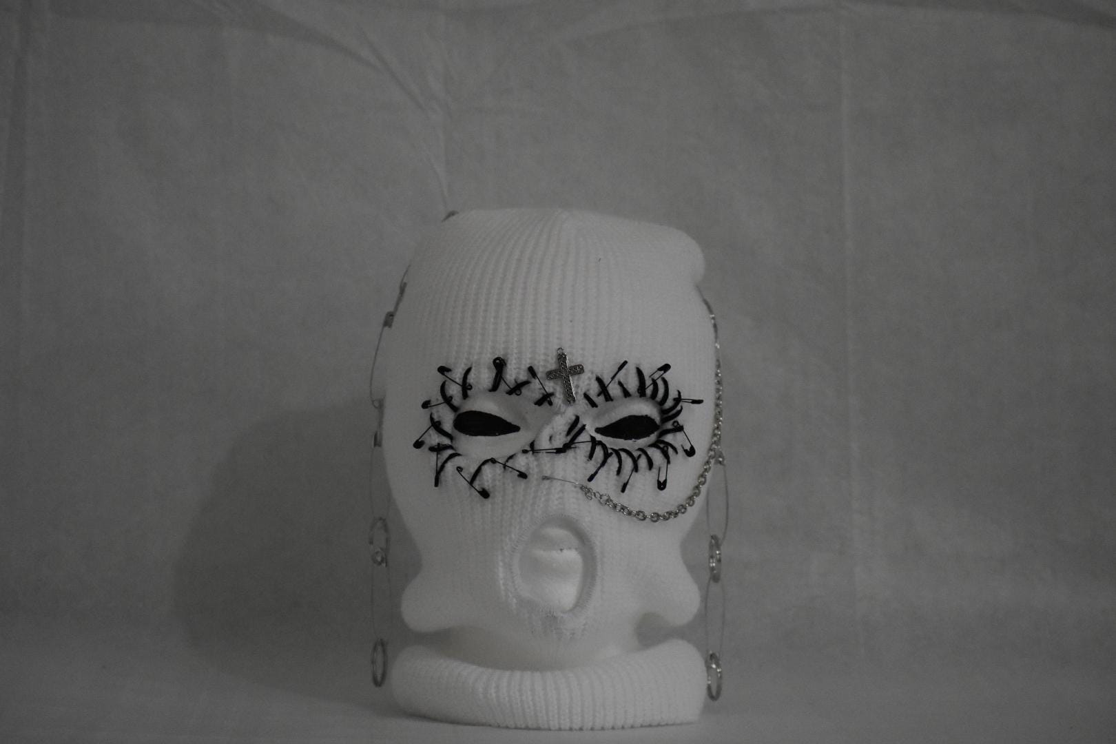 White Chain Ski Mask - Etsy