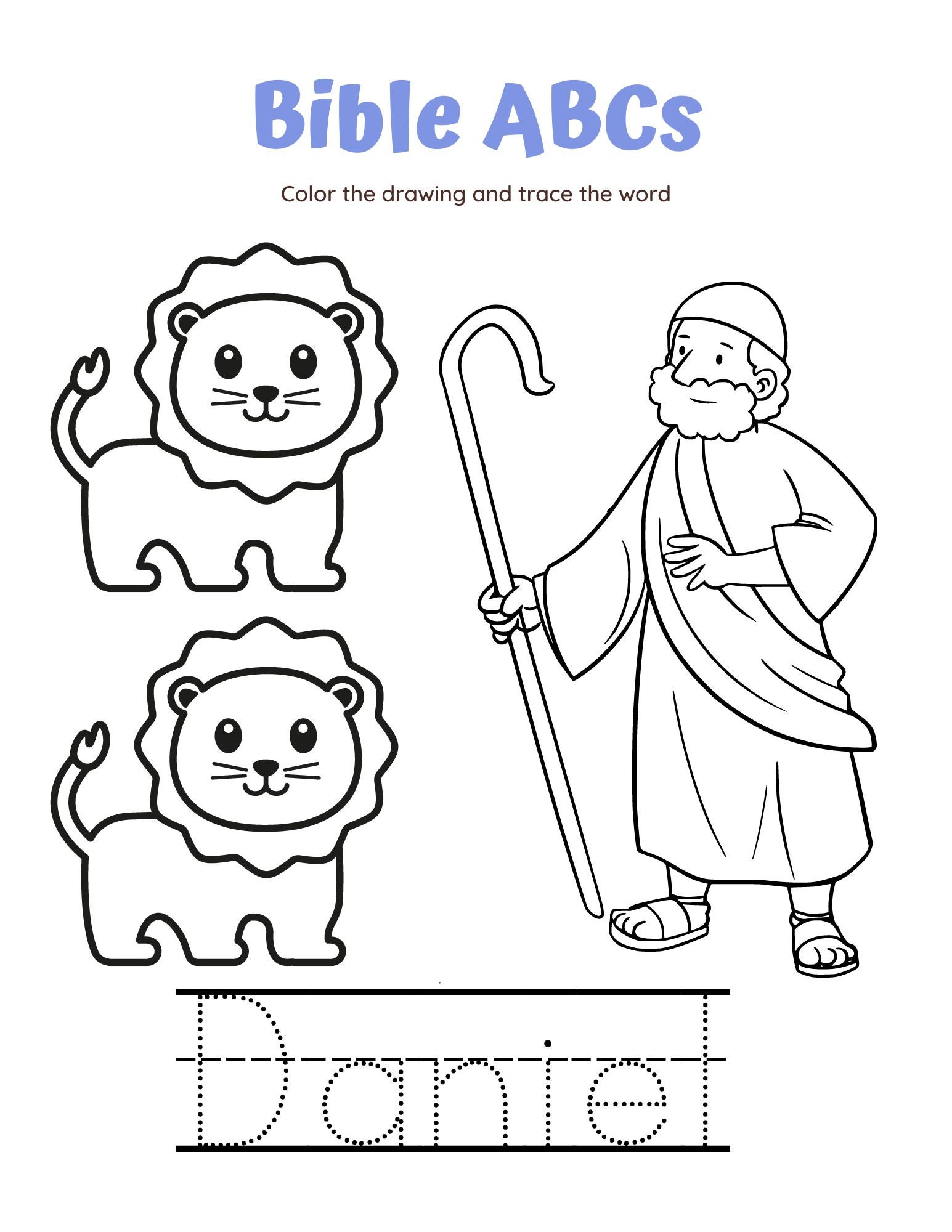 Bible Abcs Coloring Printable - Etsy