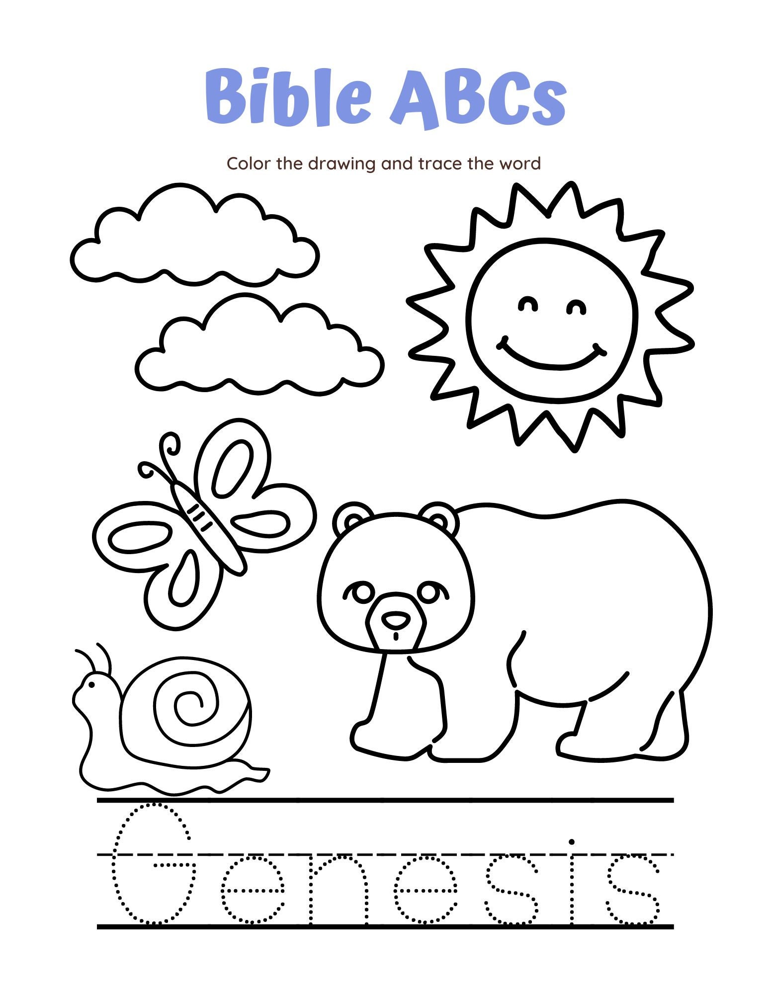 Bible Abcs Coloring Printable - Etsy