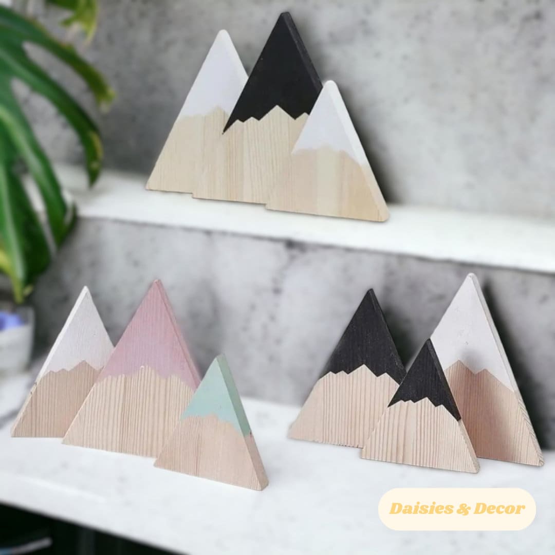 Montessori Wooden Mountain Playset, Colourful Mountain Toys for ...
