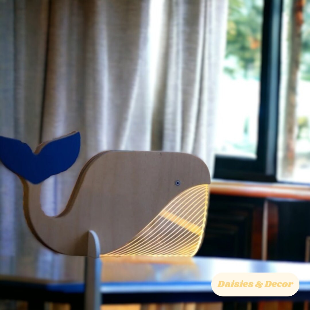 Kids Wooden Animal Night Lights, Kids Handmade Creature Night Light ...