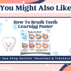Dinosaur Tooth Care Habit Tracker Printable Star Reward Chart for Kids ...