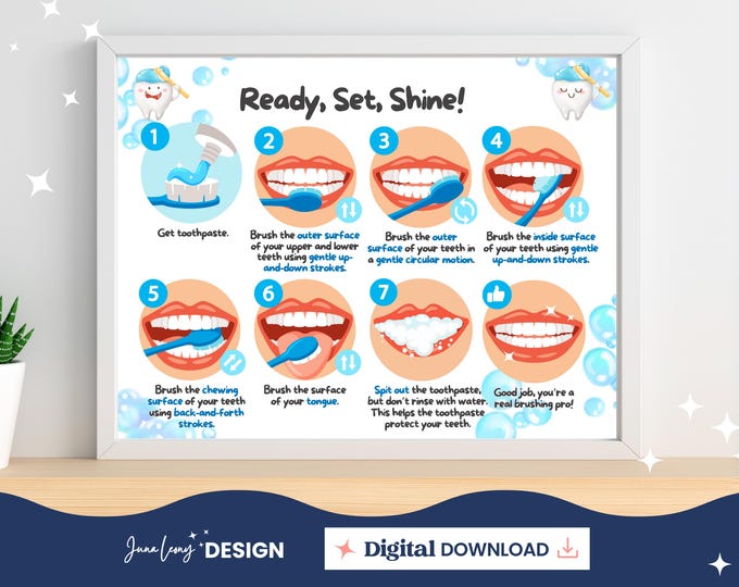 Boy Teeth Brushing Visual Aid L I Autism I ADHDI Executive Functioning ...