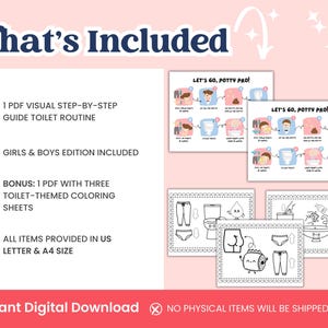 Toilet Training Visual Routine Potty Time for Kids Bathroom Routine ...