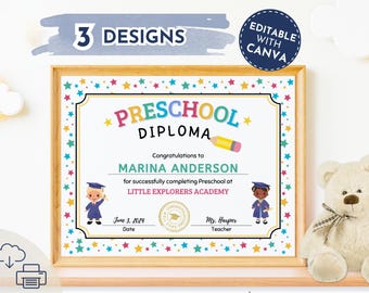 Printable ABC Graduation Certificate for Kids - Etsy