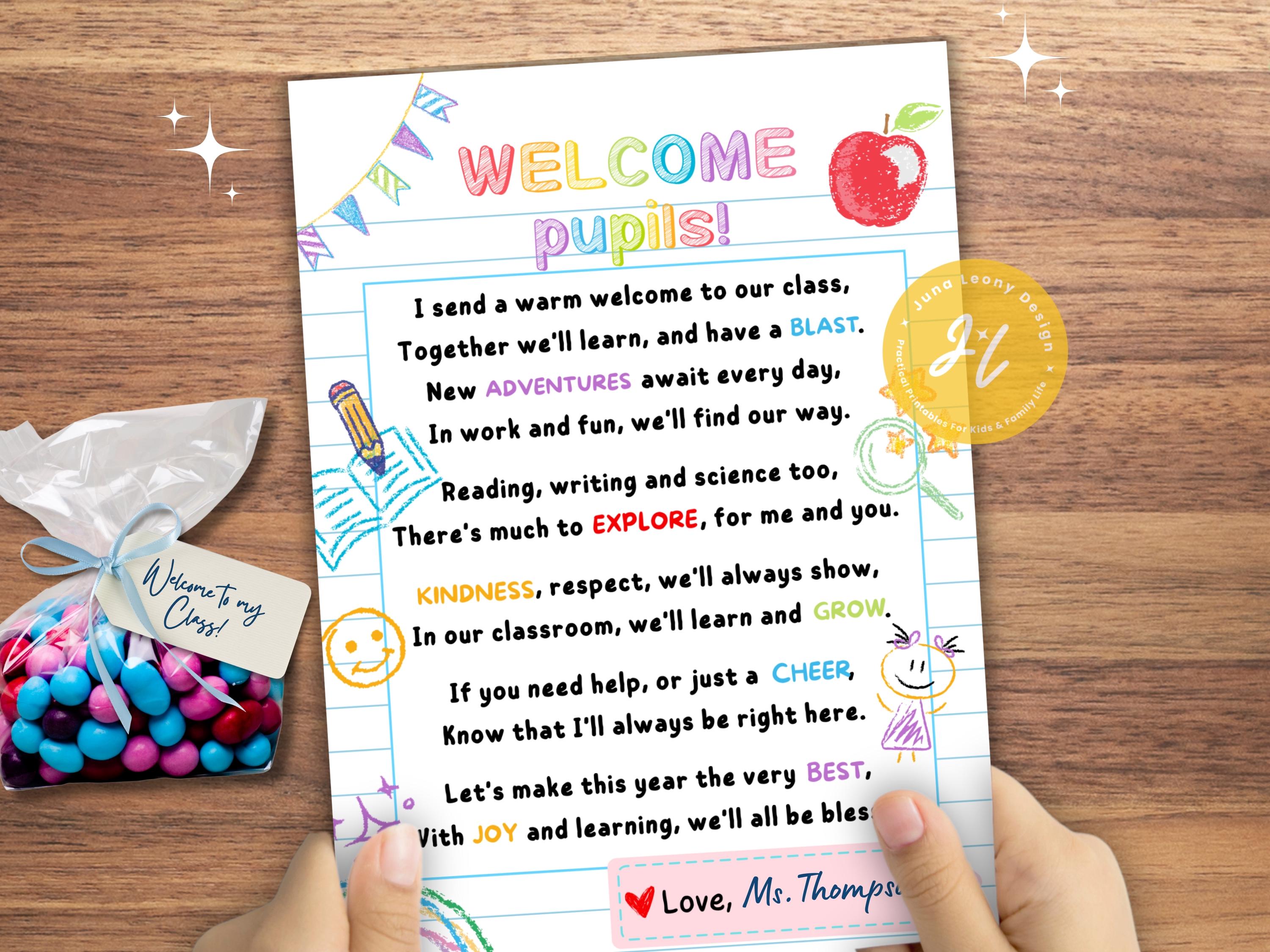 First Day of School Letter From Teacher, Printable Welcome Back to ...