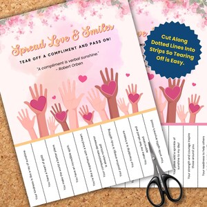 Compliment Cards Tear off Flyer, Words of Affirmation, Affirmation Card ...