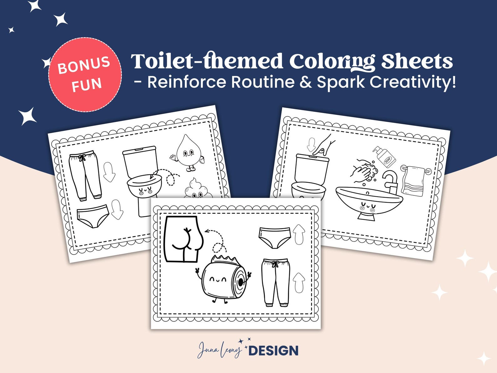 Toilet Training Visual Routine Potty Time for Kids Bathroom Routine ...