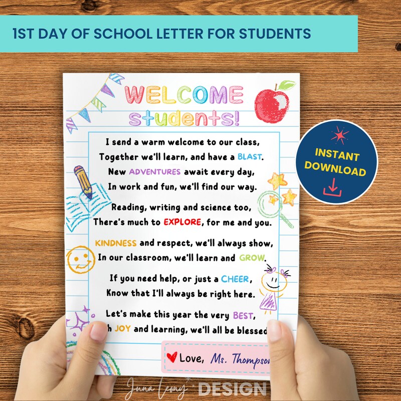 Welcome Letter - Etsy
