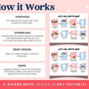 Toilet Training Visual Routine Potty Time for Kids Bathroom Routine ...