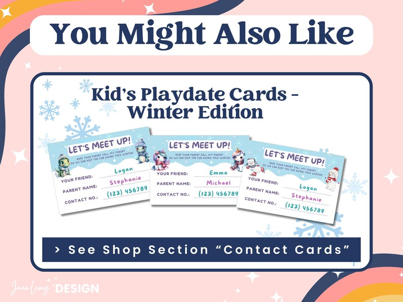 Kids Play Date Cards Editable Calling Card Boy, Customizable Playdate ...