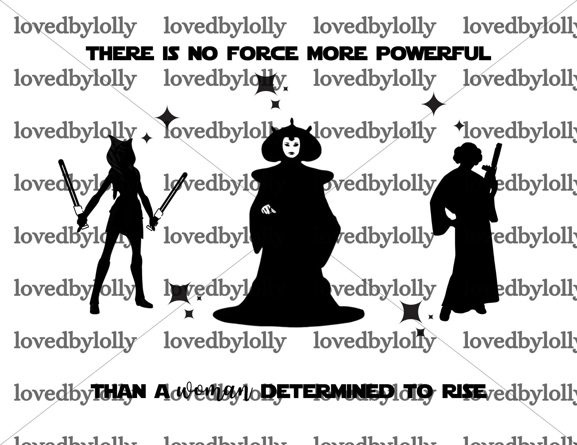Star Wars Ladies Silhouette Padme Leia Ahsoka Queen Amidala Princess ...
