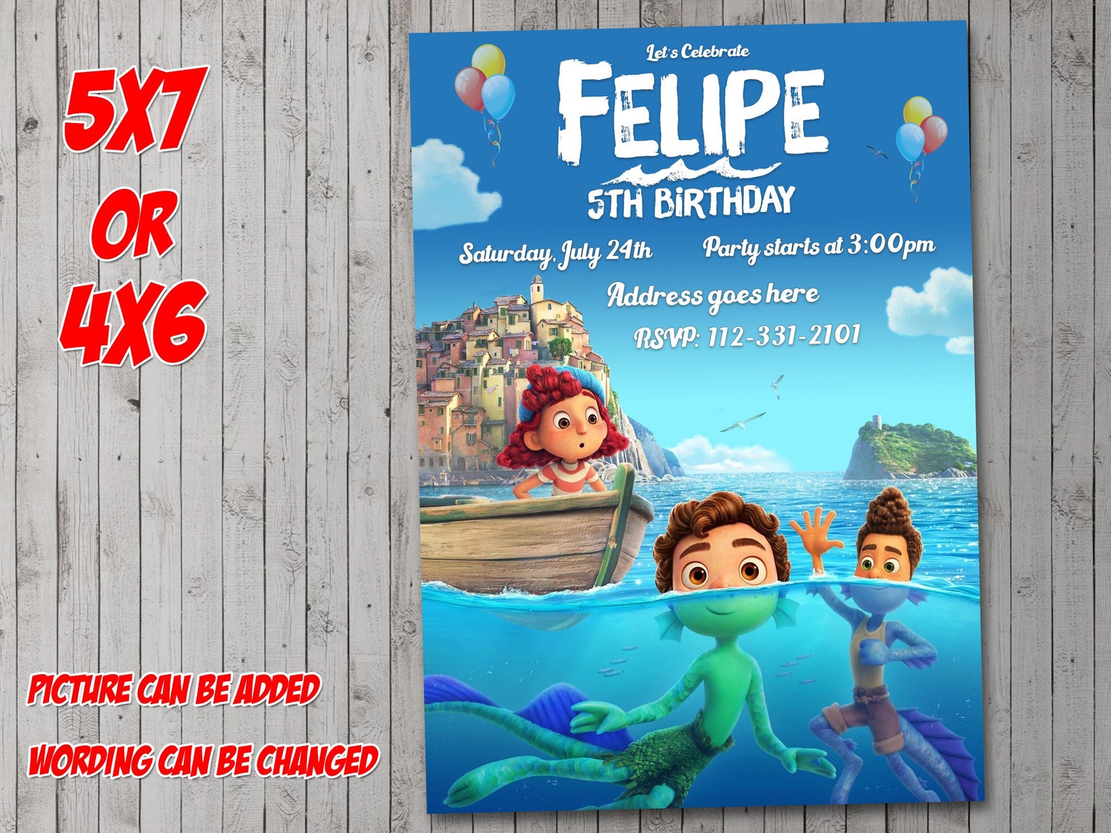 Luca Digital Party Invitation, Birthday, Thank You Card, Holiday ...