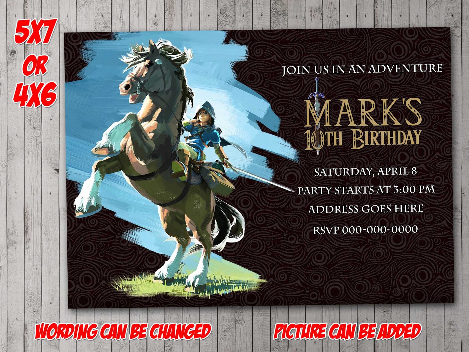 The Legend of Zelda M3 Digital Party Invitation, Birthday, Thank You ...