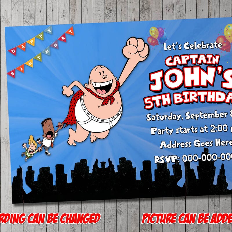 Captain Underpants Party Supplies - Etsy