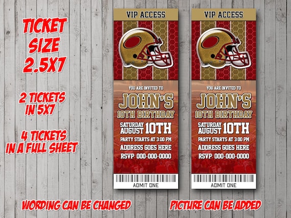Invitations De Football 49ers Paradise High School Football Brought To