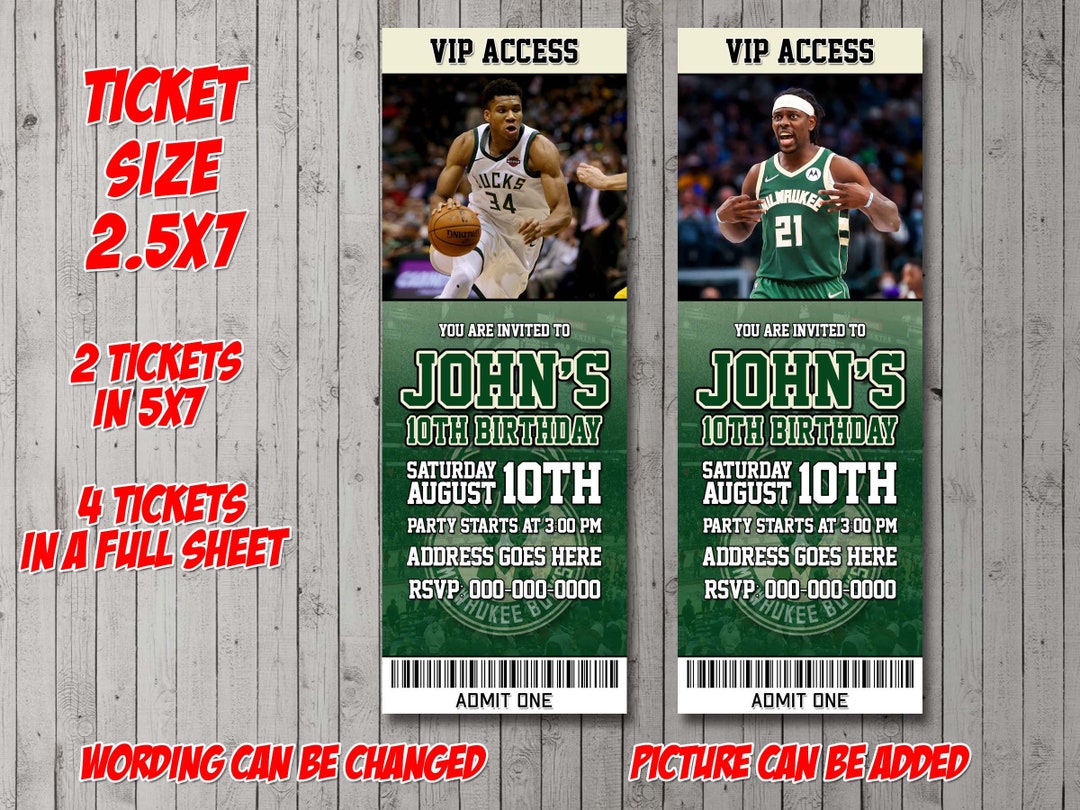 Bucks Ticket Inspired Digital Party Invitation, Birthday, Thank You ...