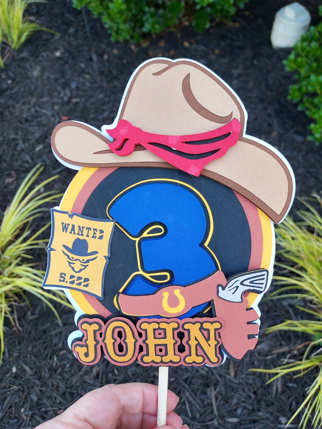 Cowboy Cake Topper-cowboy Cupcake Topper-howdy Cake Topper-western ...