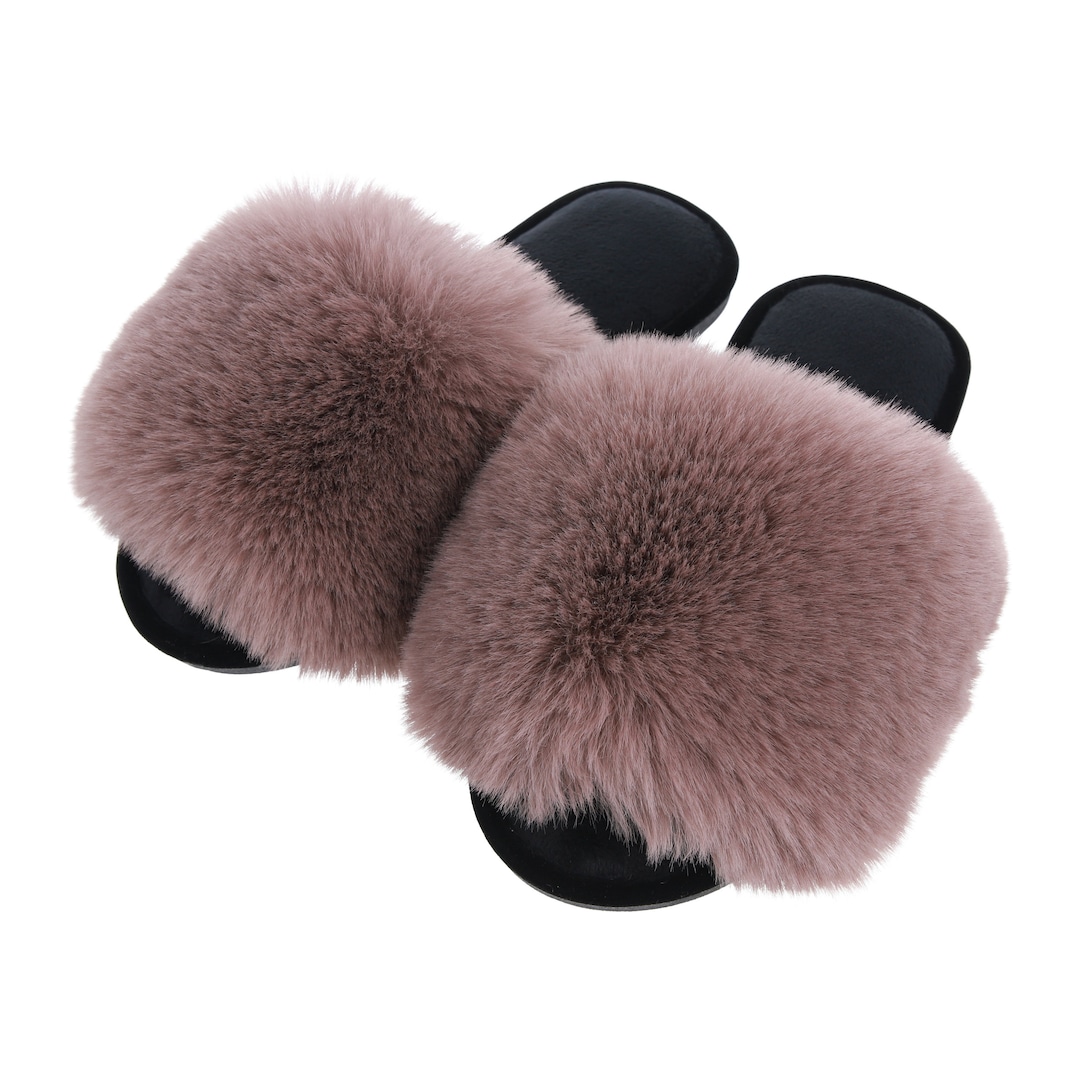 Fluffy Cute Slippers Women, Eco Fur Slippers, House Slippers, Fluffy ...