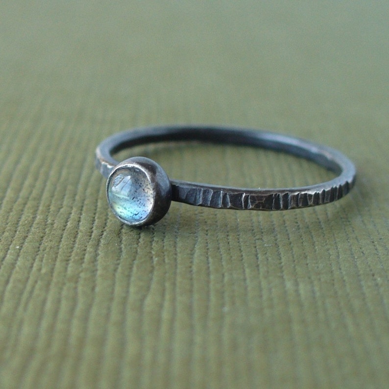 Labradorite - Tiny Stacking Ring - Etsy