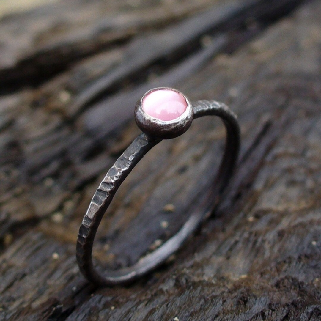 Tiny Stacking Ring - Pink Blush - Etsy