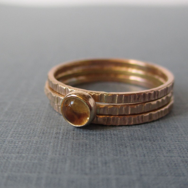 Tiny Stacking Rings NOW in Gold-Fill and 14k Shown with | Etsy