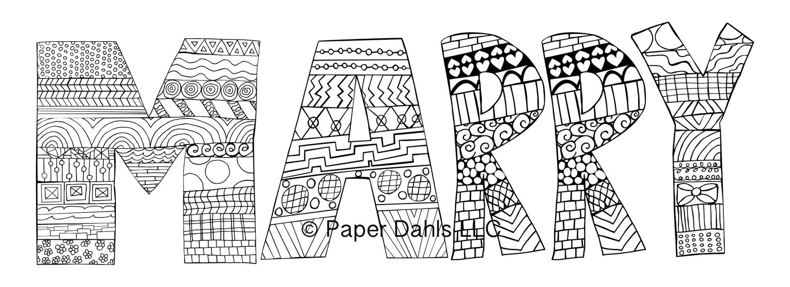 Marry Me Coloring Pages for Adults: Handdrawn Proposal Art (2 Pdfs, 2 ...