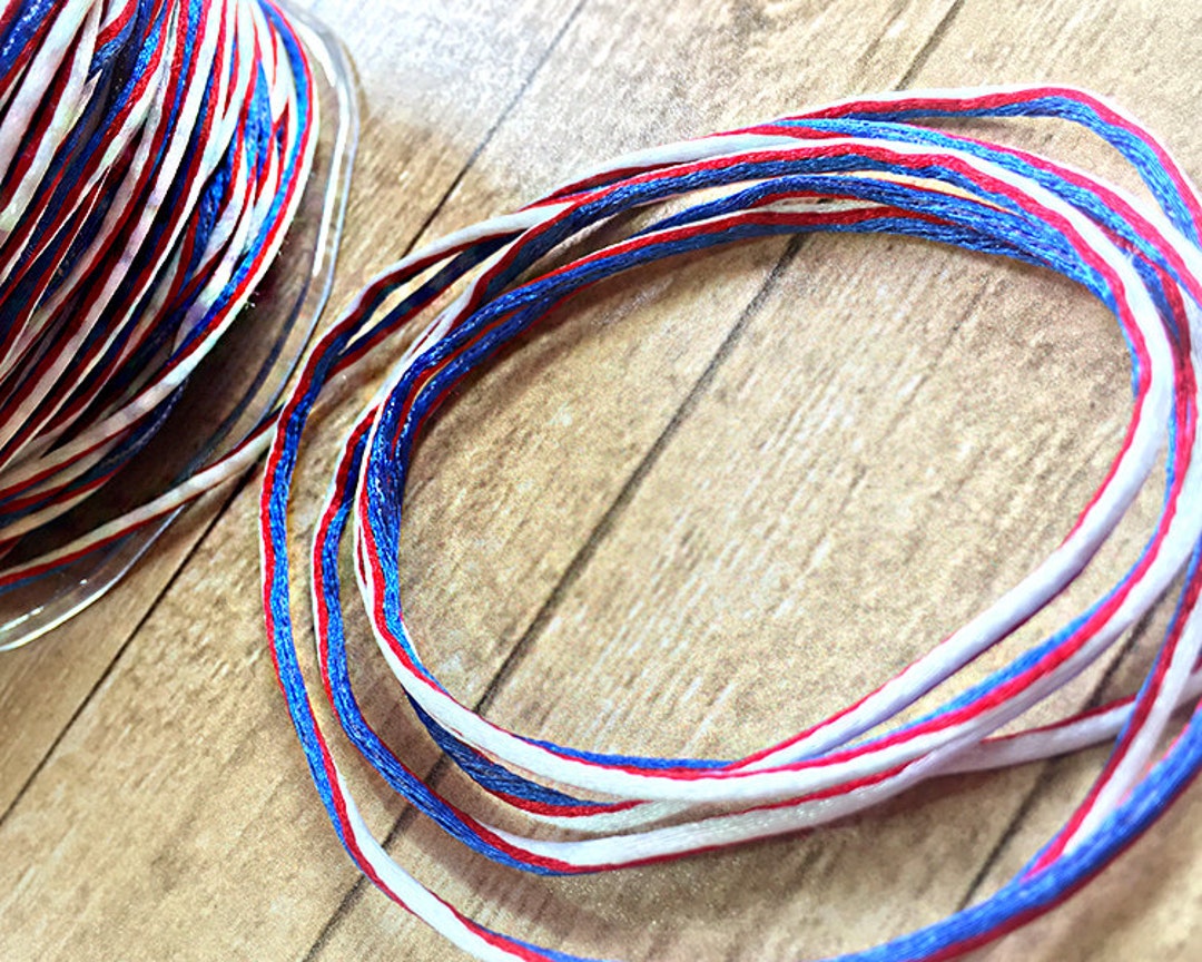Red, White & Blue Nylon String: Patriotic Embellishment - Etsy