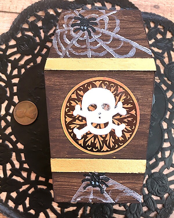 Scary Halloween Coffin With Creepy Vampire Creature Inside, Decor ...