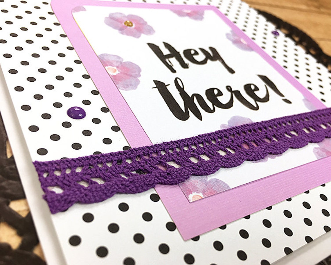 Hey There Greeting Note Card Keep In Touch Thinking Of You Etsy