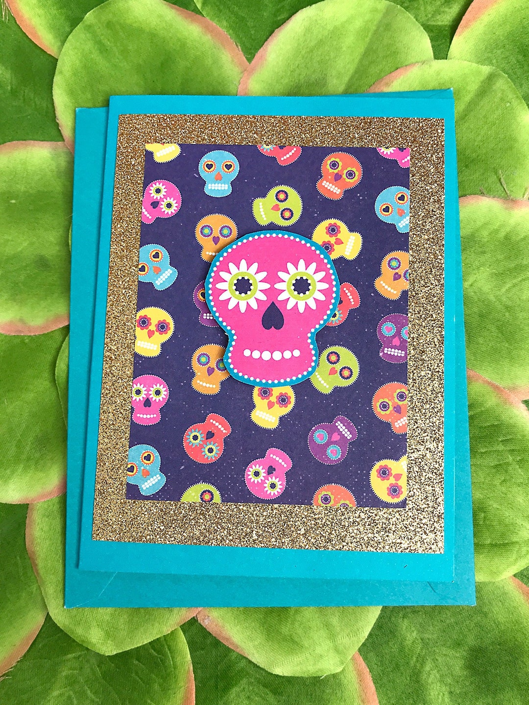 Dia De Los Muertos Note Card Day of the Dead Mexico - Etsy