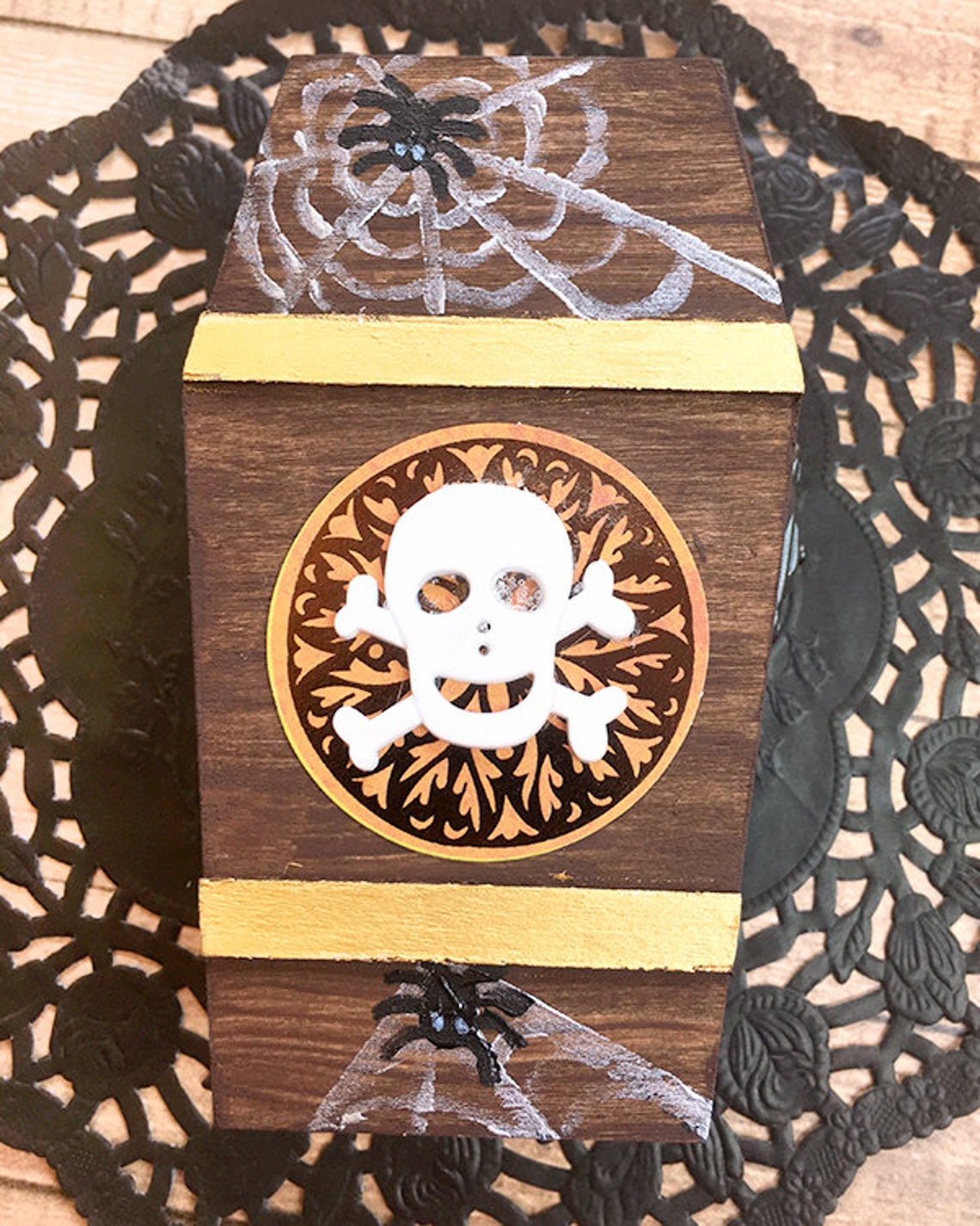 Scary Halloween Coffin With Creepy Vampire Creature Inside, Decor ...