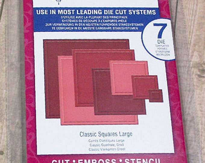 Spellbinders Nestabilities Classic Squares Large New Cut, Emboss ...
