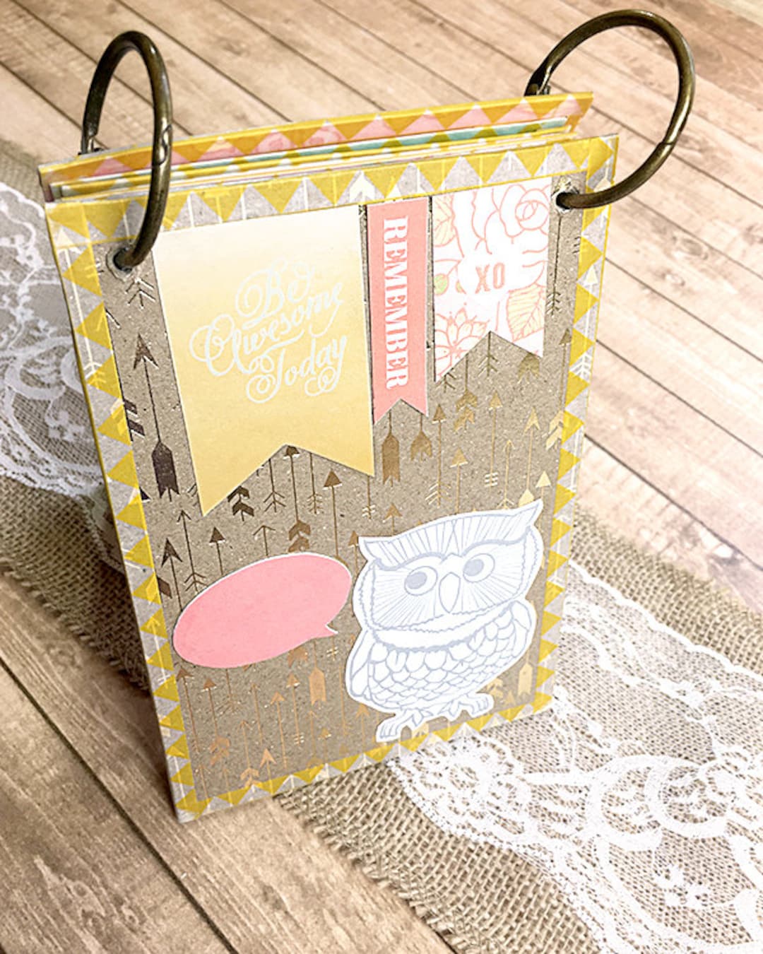 Standing Owl Pre-made Scrapbook Flip Album, Fun, Just Add Photos ...