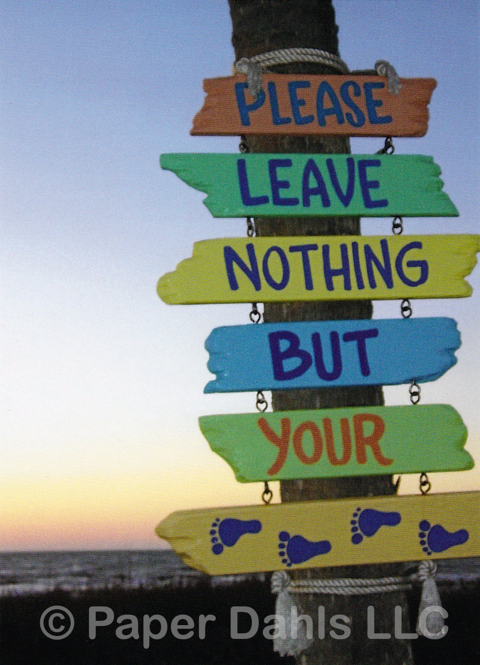 Please Leave Nothing but Your Footprints Fine Art Photography Postcard ...