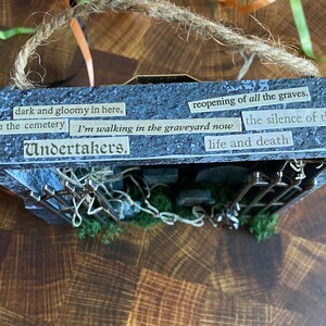 Purple LED Gated Graveyard Diorama, Interactive, Moonlight, Gravestone ...