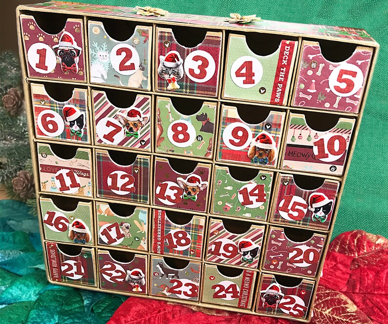 Dogs & Cats Advent Calendar, Handmade, Canine, Feline, Holiday, Pets ...