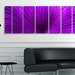 Metal Wall Art Purple Abstract Painting Modern Wall Hanging Decor ...