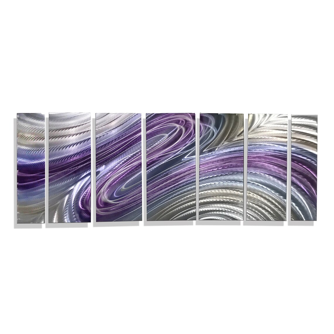 Silver & Purple Metal Wall Art Multi Panel Wall Art Abstract - Etsy India