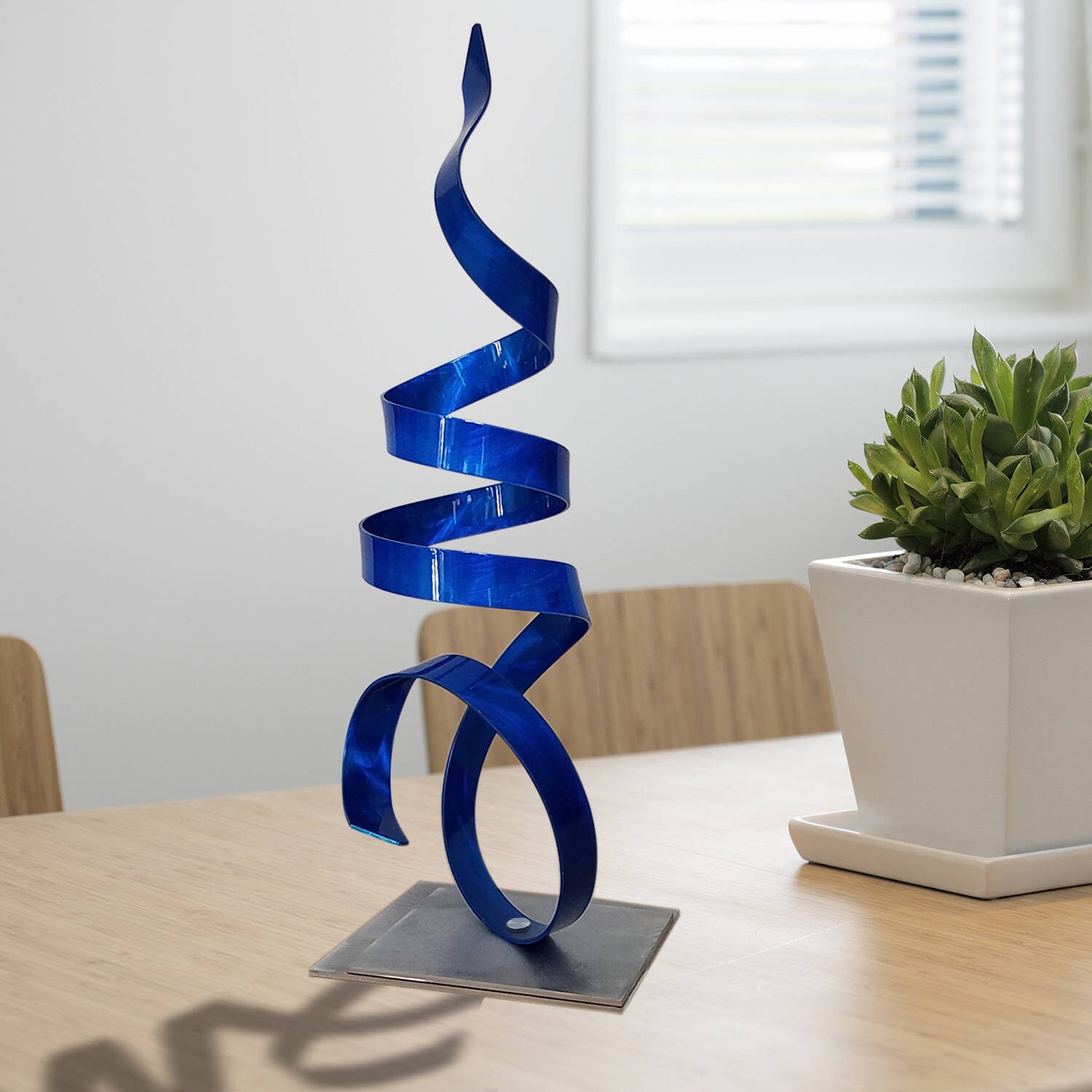 Metal Sculpture Modern Centerpiece Indoor Outdoor Art Coffee | Etsy