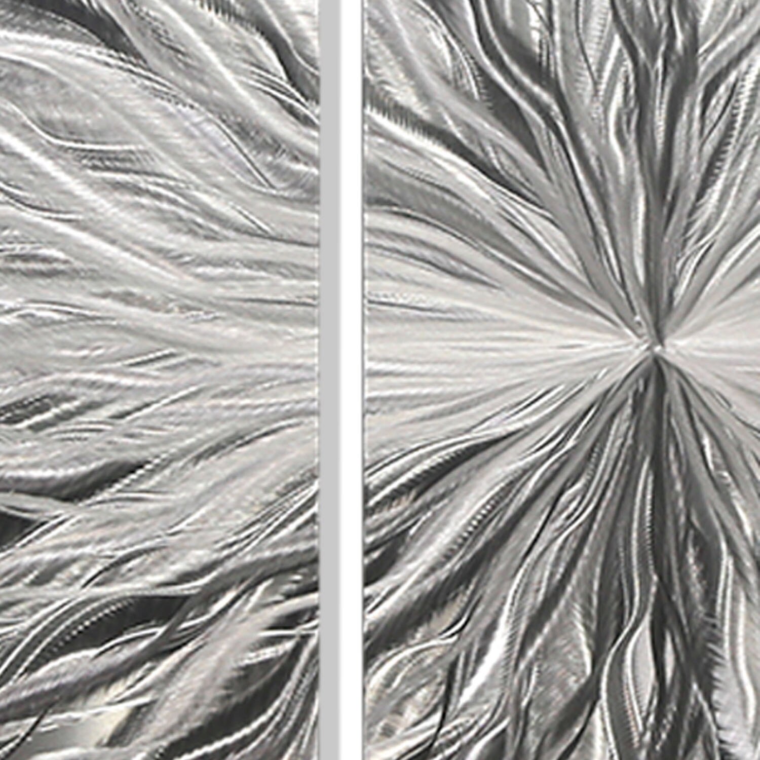 Minimalist Art Silver Metal Wall Sculpture Triptych - Etsy