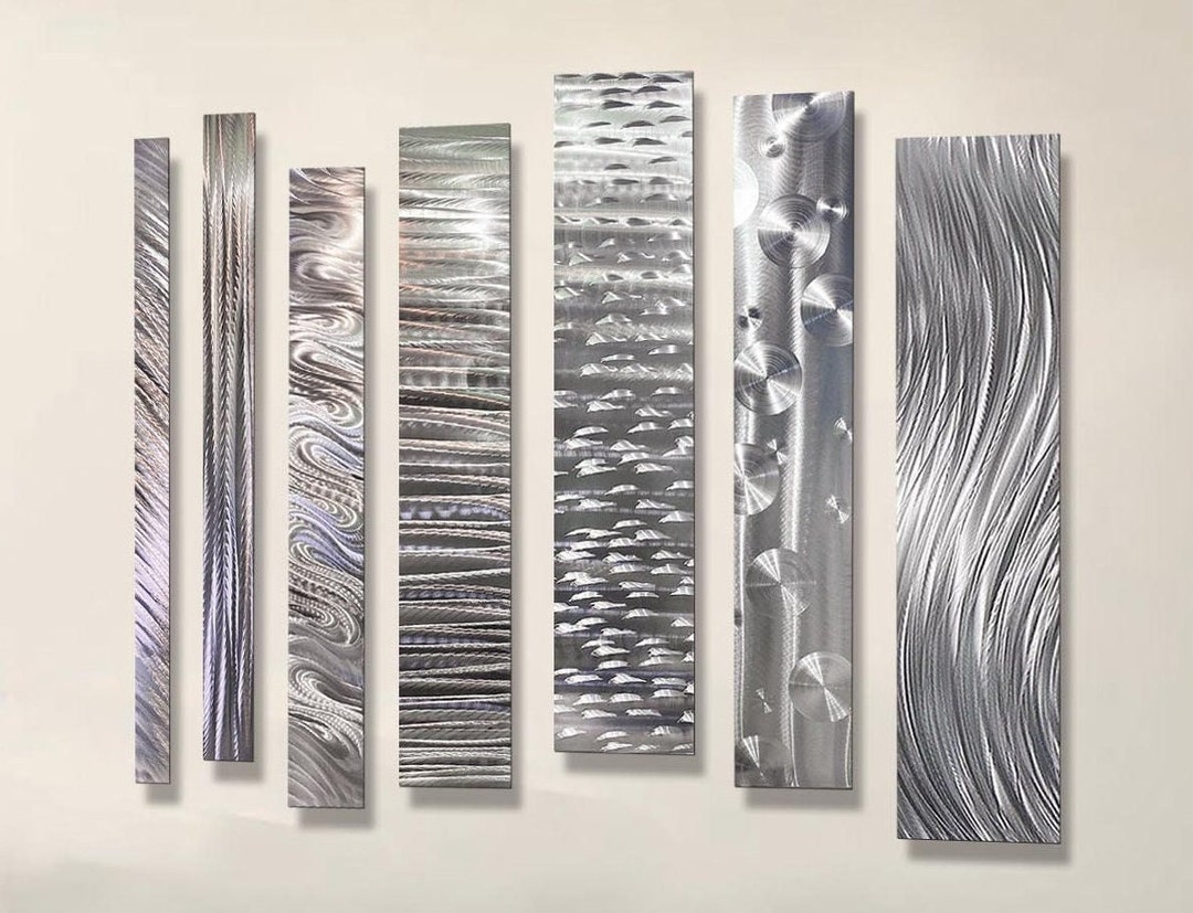 Large Metal Wall Art, Modern Metal Art Wall Sculpture, Abstract Indoor ...