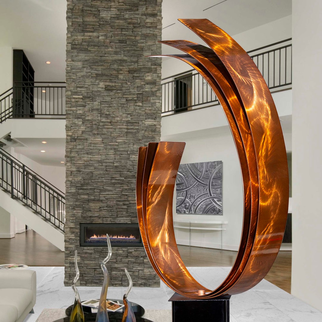 Large Metal Sculpture, Indoor Outdoor Minimalist Art, Garden Sculpture ...