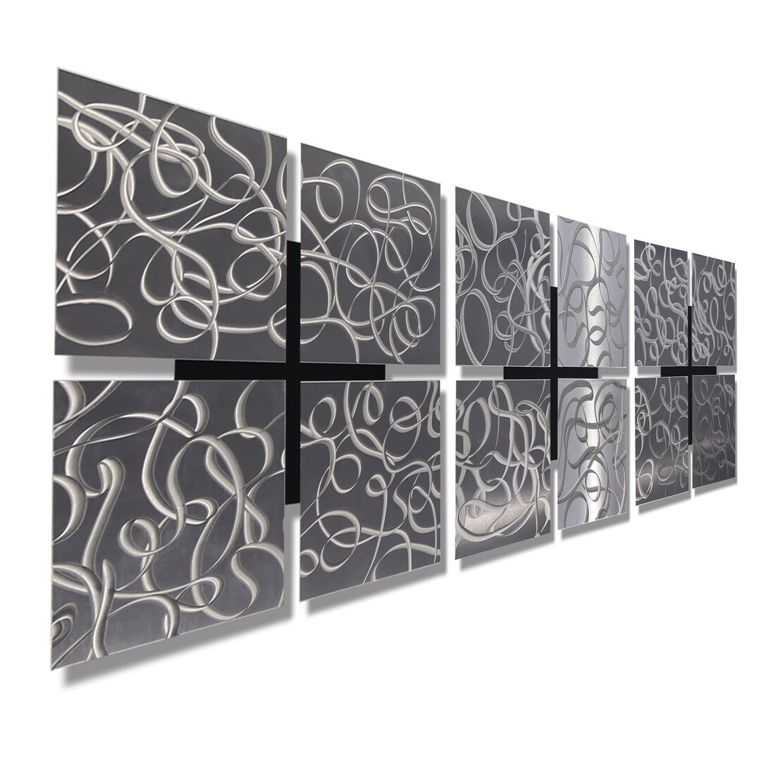 Metal Wall Art, Modern Metal Art Wall Sculpture, Abstract Indoor ...