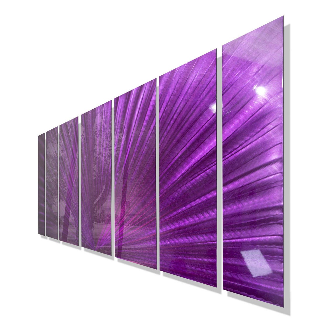 Metal Wall Art Purple Abstract Painting Modern Wall Hanging - Etsy