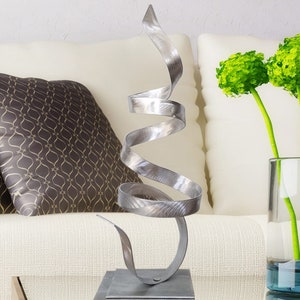 Small Metal Sculpture Modern Centerpiece Indoor Outdoor Art - Etsy