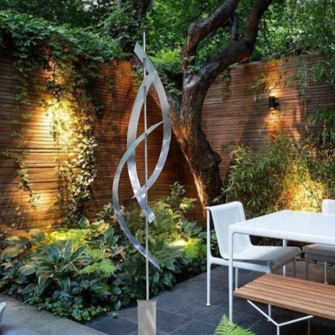 Metal Sculpture, Indoor Outdoor Art, Abstract Garden Decor Statue Yard ...