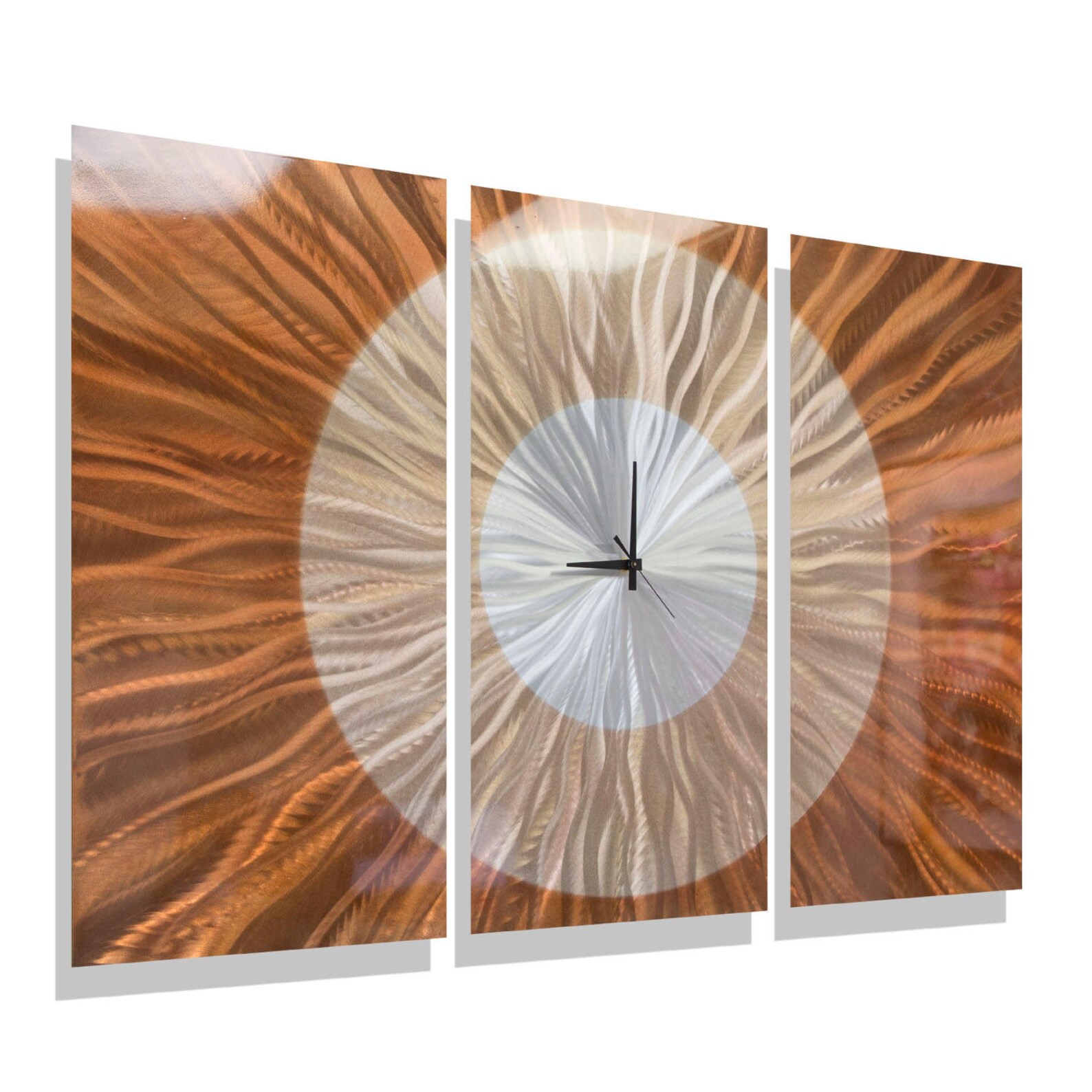 Large Metal Wall Clock Abstract Functional Art Modern | Etsy